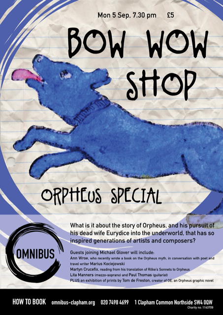 The Bow-Wow Shop’s Aspects of Orpheus | Martyn Crucefix